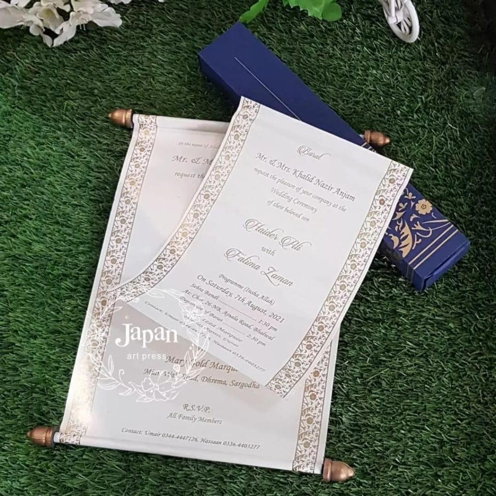 Top 5 Modern Wedding Cards In Pakistan For 2022 | Floral Invitation and ...